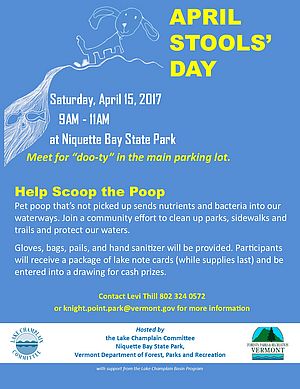April 15, 2017 - Colchester April Stools' Day Clean Up - Lake Champlain ...